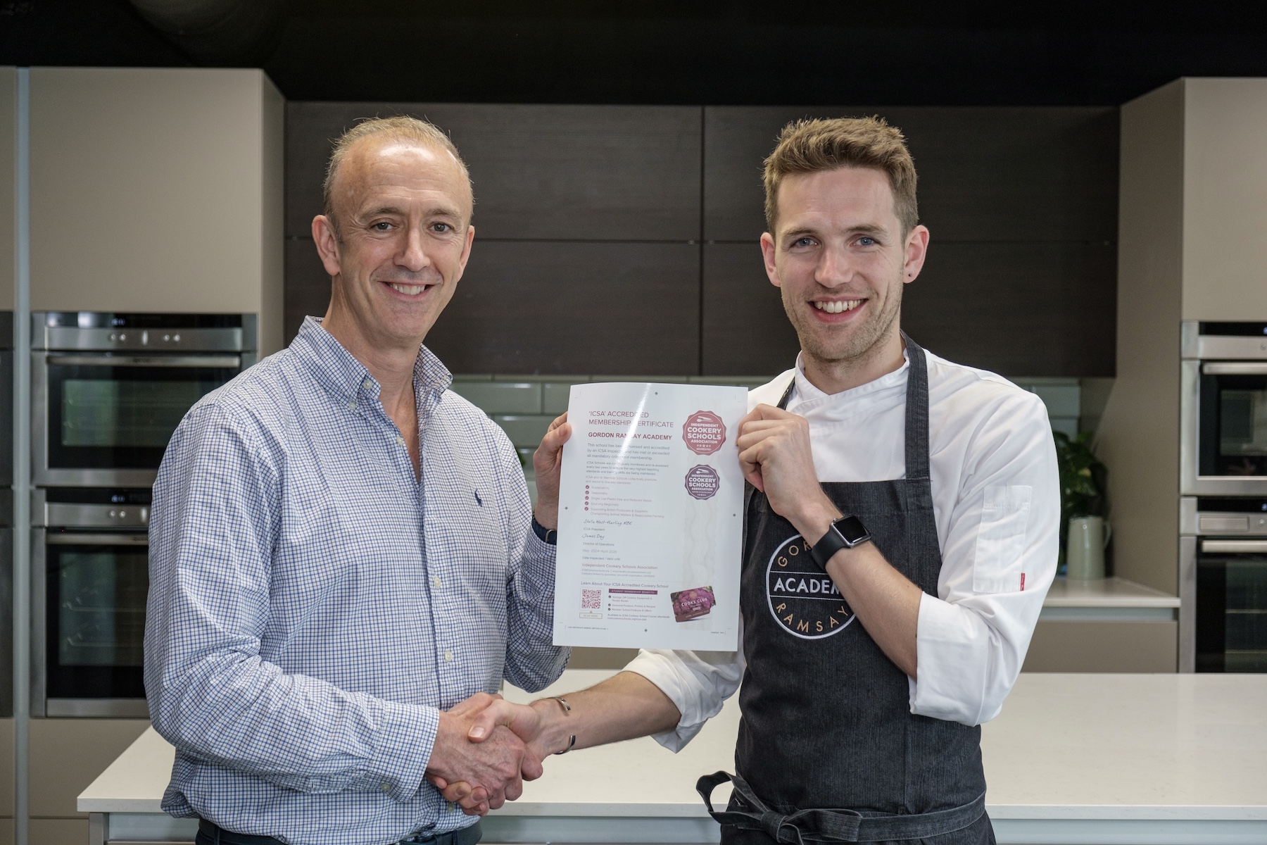 Gordon Ramsay Academy Cookery School Awarded by ICSA